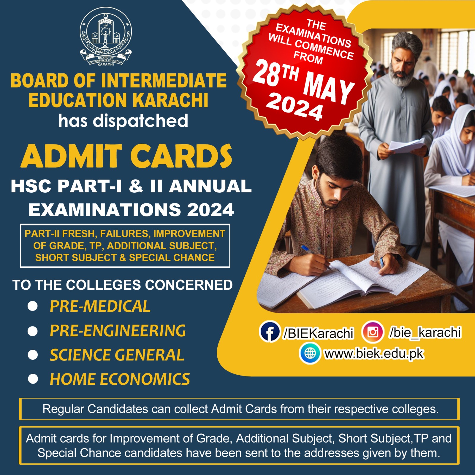 Welcome to Board of Intermediate Education Karachi